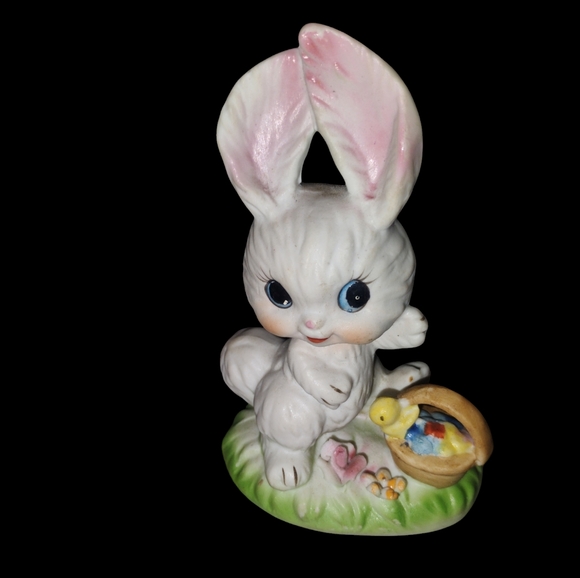 Lefton | Holiday | Vintage Lefton Ceramic H778 Charming White Bunny ...